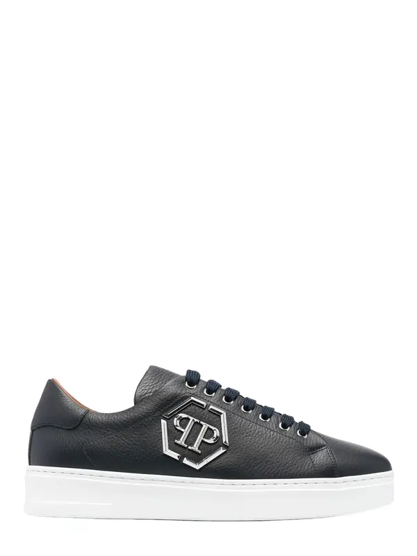 Philipp Plein Leather Low-top Sneakers - Blue