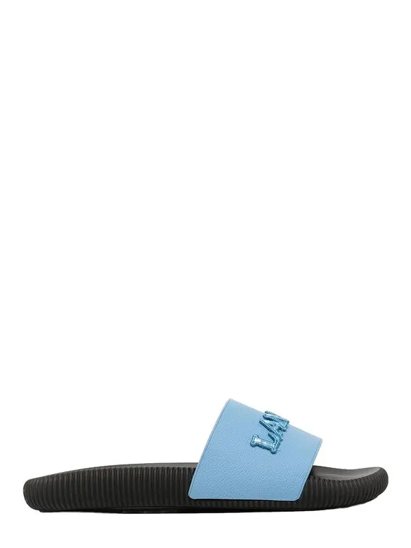 LANVIN Arpège Logo-embellished Slides - Blue