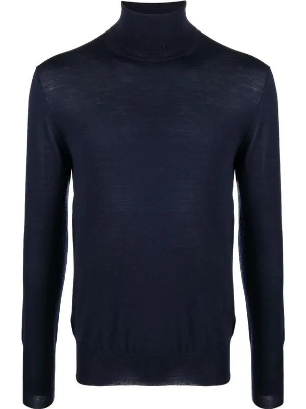 PT TORINO Roll Neck Knitted Jumper - Blue