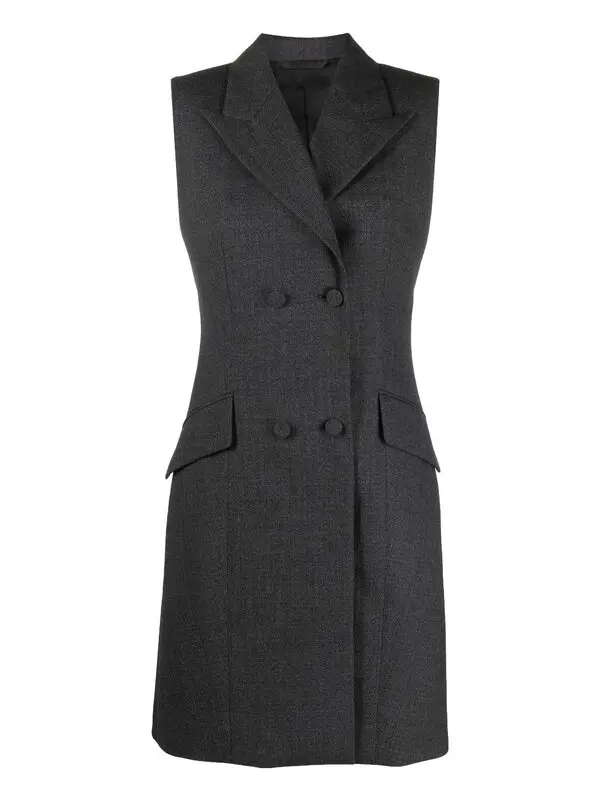 Givenchy Double-breasted Tuxedo Minidress - Grey