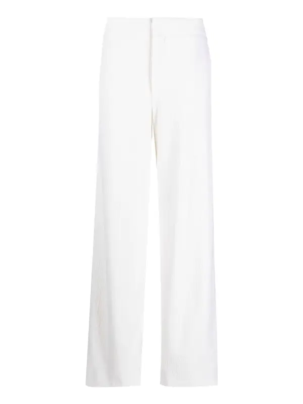 NELLS NELSON Wide-leg Knit Trousers - White