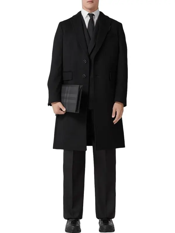 Burberry Single-breasted Wool Coat - Black