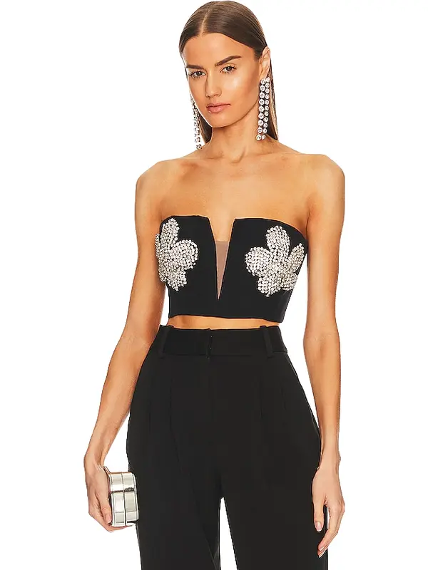 Bardot Ambiance Bustier Top - Black