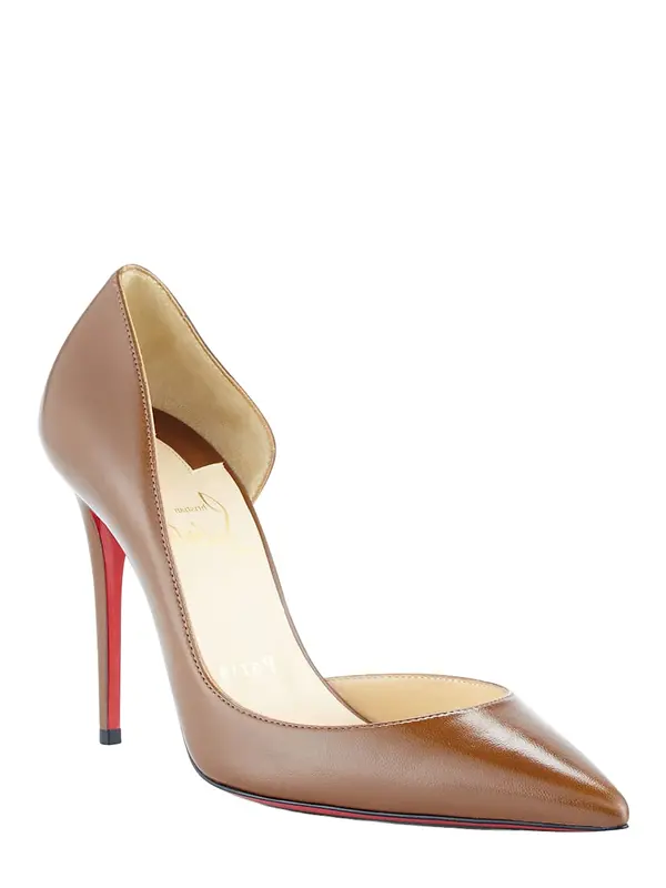 CHRISTIAN LOUBOUTIN 100mm Iriza Patent Open-side Pumps - Nude