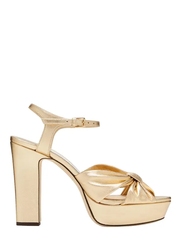 JIMMY CHOO Heloise Platform Sandals - Gold