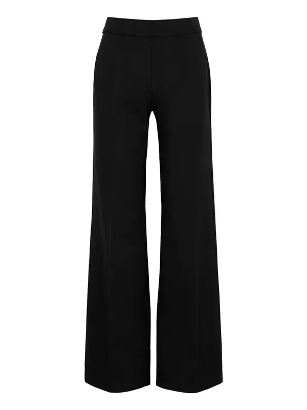 Spanx Wide-leg Stretch-jersey Trousers - Black