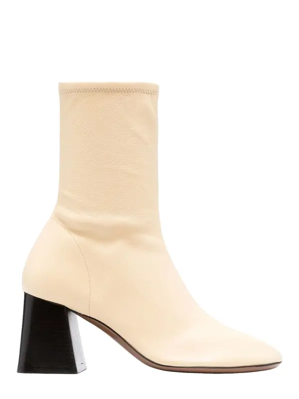 NEOUS Sock-style Leather Boots - Neutrals
