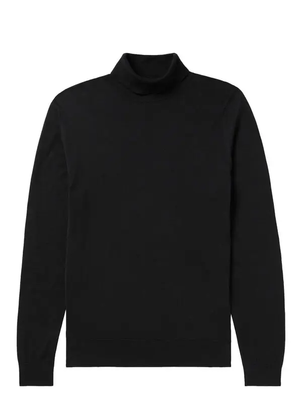 John Smedley Hawley Slim-fit Rollneck Sweater - Black