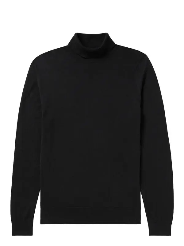 John Smedley Hawley Slim-fit Rollneck Sweater - Black