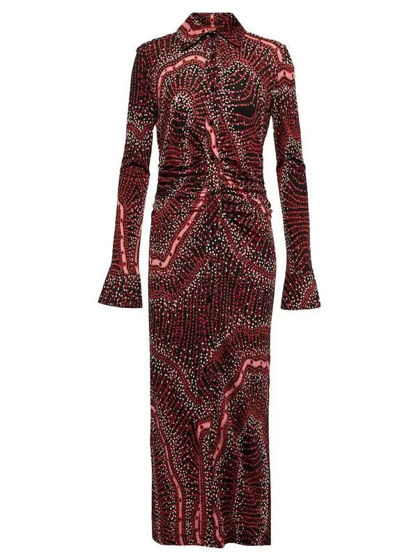 Altuzarra Claudia Printed Shirt Dress - Red