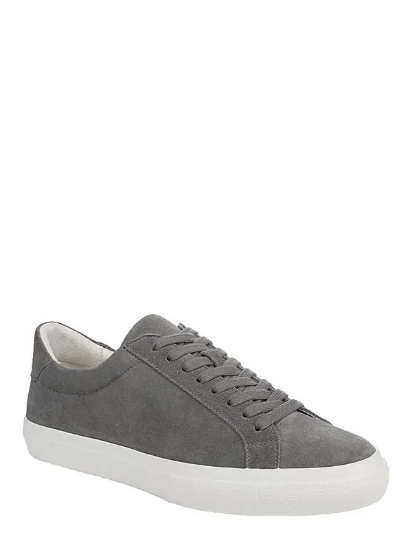 Vince Fulton Leather Lace-up Sneakers - Smoke Grey