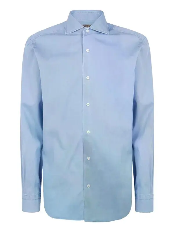 BARBA NAPOLI Spread-collar Shirt - Blue