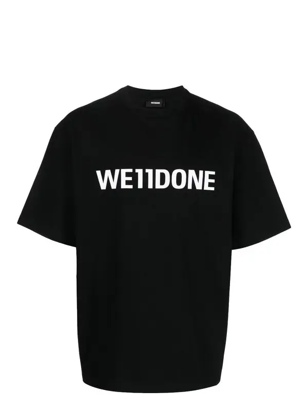 We11Done Logo-print Short-sleeve T-shirt - Black