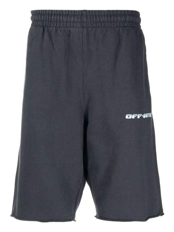 Off-White Arrows Logo-print Shorts - Grey