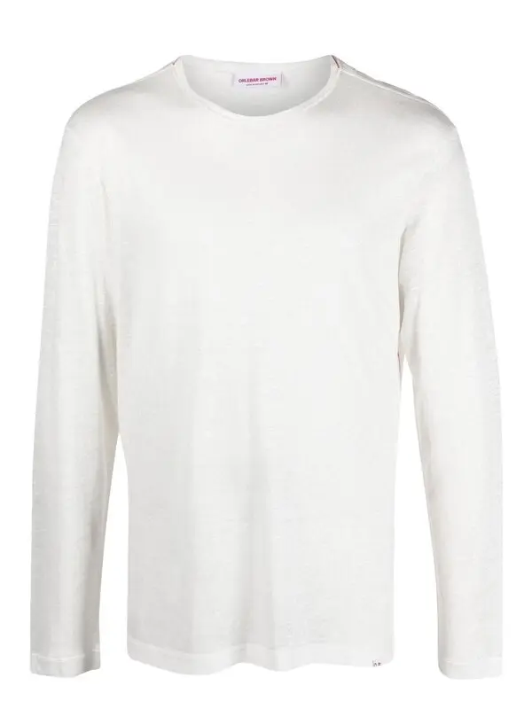 Orlebar Brown Round-neck Long-sleeve T-shirt - White