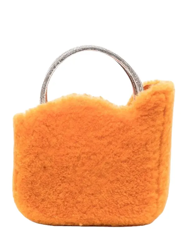 LE SILLA Ivy Shearling Micro Bag - Orange