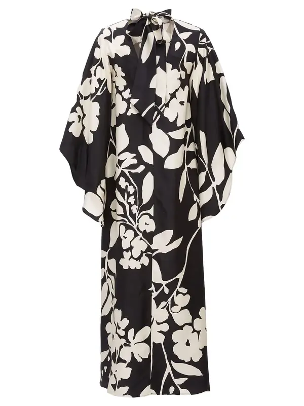 La DoubleJ Magnifico Floral-print Maxi Dress - Black