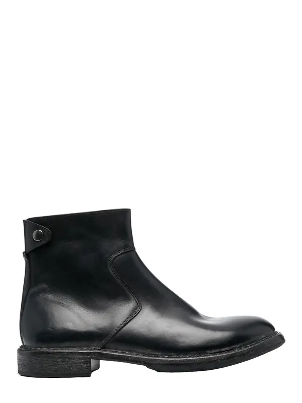 Moma Leather Ankle Boots - Black