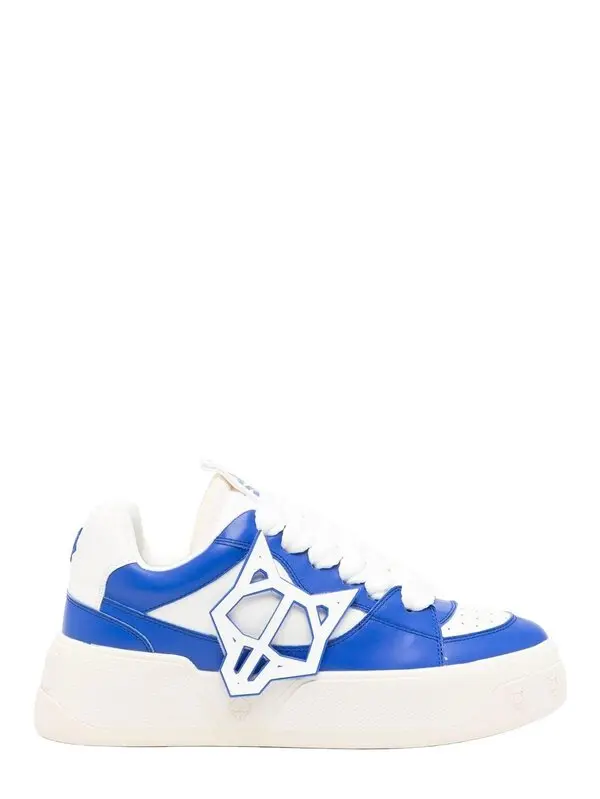 NAKED WOLFE Logo-patch Lace-up Sneakers - Blue