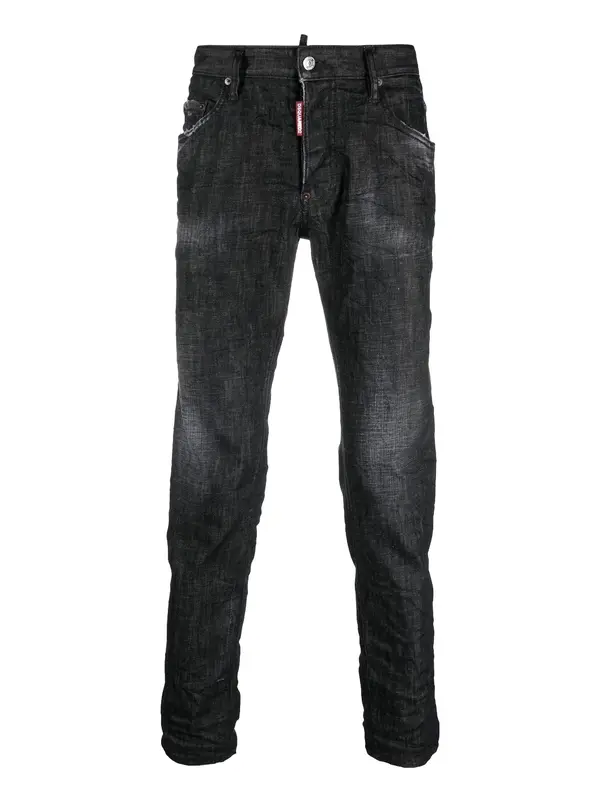Dsquared2 Distressed Skinny-cut Jeans - Black