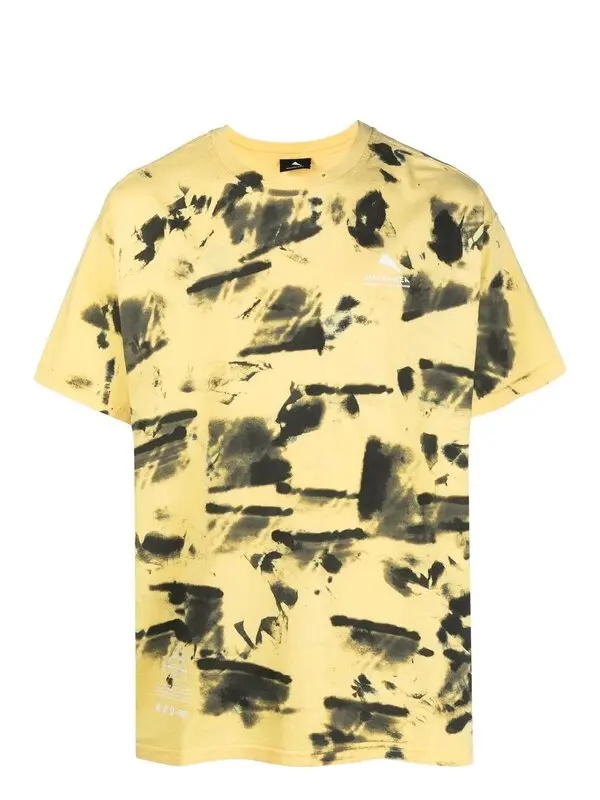 MAUNA KEA Paint-print Short-sleeved T-shirt - Yellow