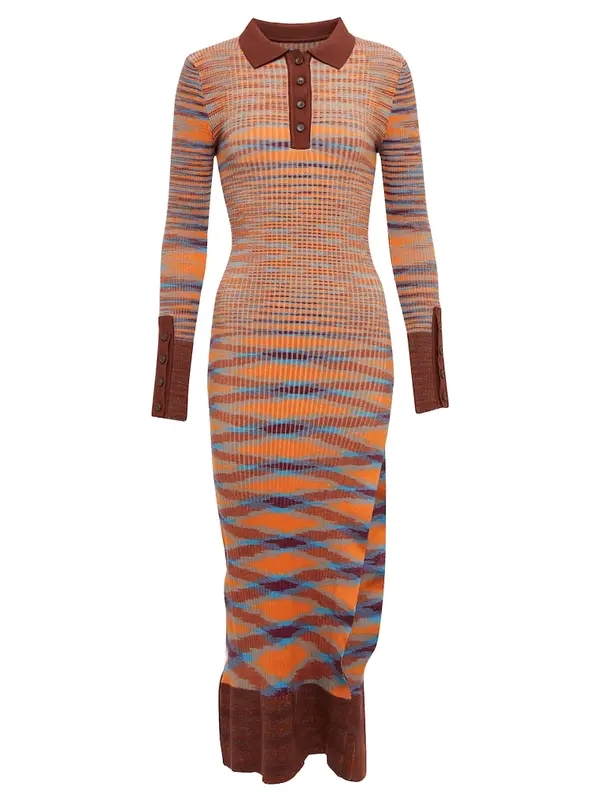 Jacquemus La Robe Zucca Cotton-blend Midi Dress - Brown