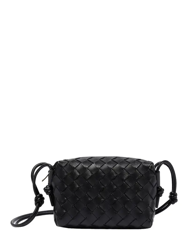 Bottega Veneta Loop Mini Leather Camera Bag - Black