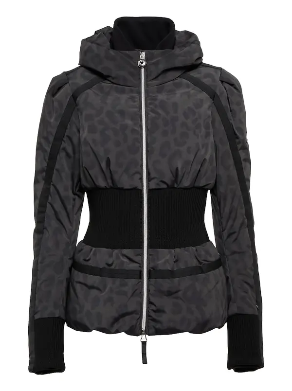 JETSET Raffaella Leopard-print Ski Jacket - Black