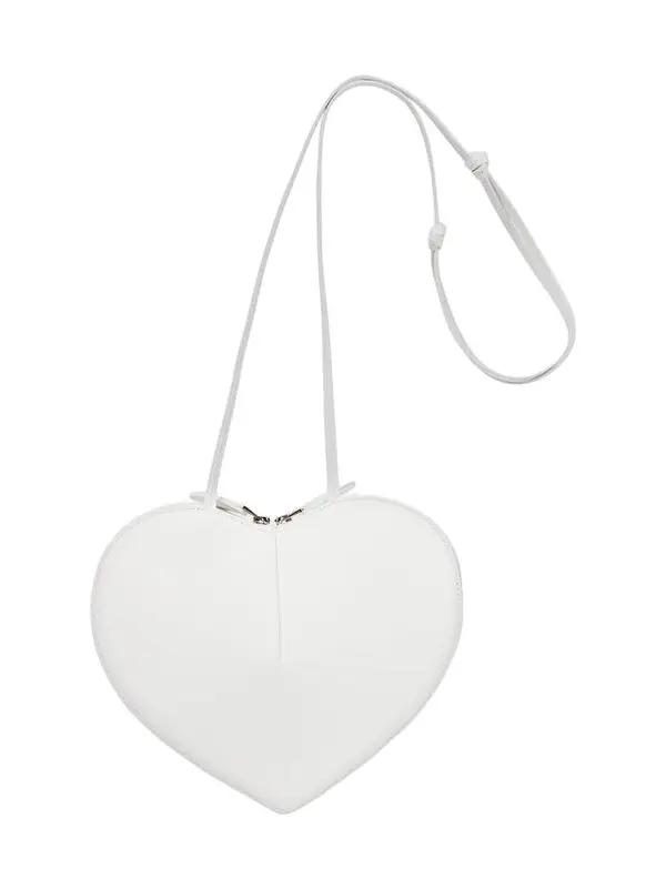 Alaïa Le Coeur Leather Shoulder Bag - White