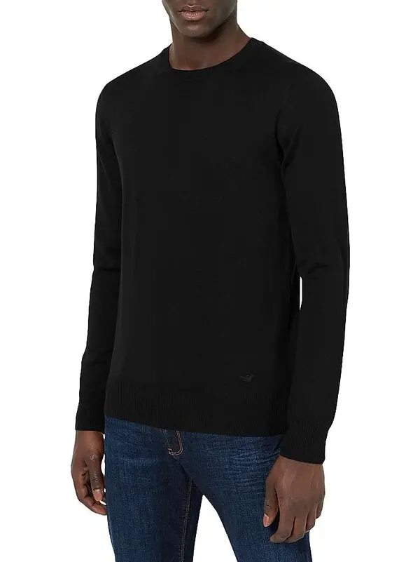 Emporio Armani Armani Wool Slim Fit Crewneck Sweater - Nero