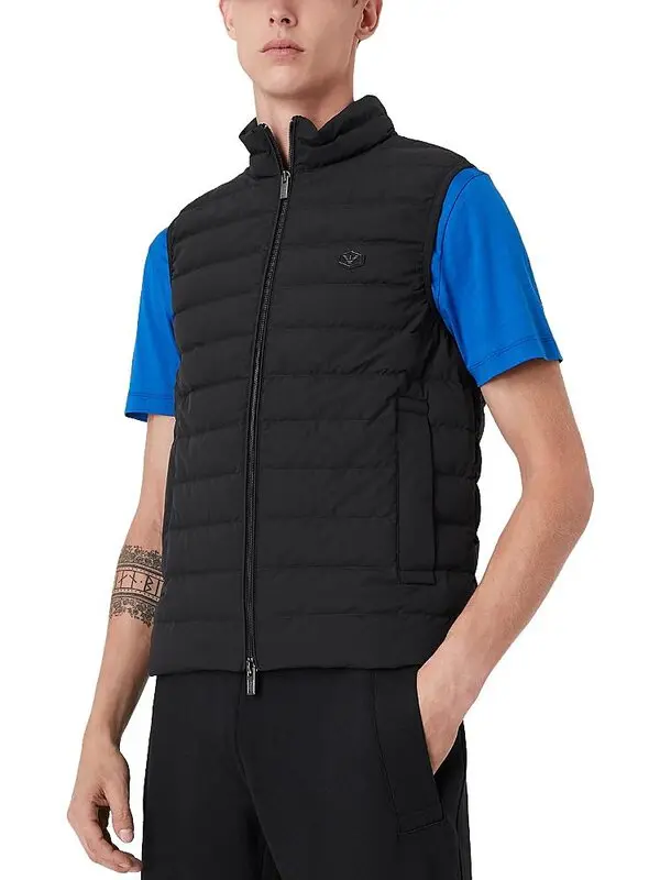Emporio Armani Essential Quilted Down Vest - Navy Blue