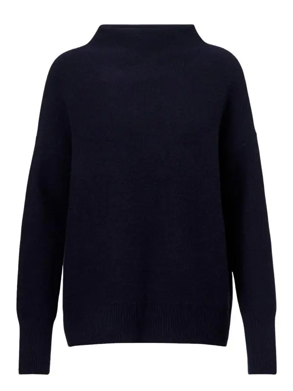 Vince Boiled Cashmere Funnel Neck Sweater - Black