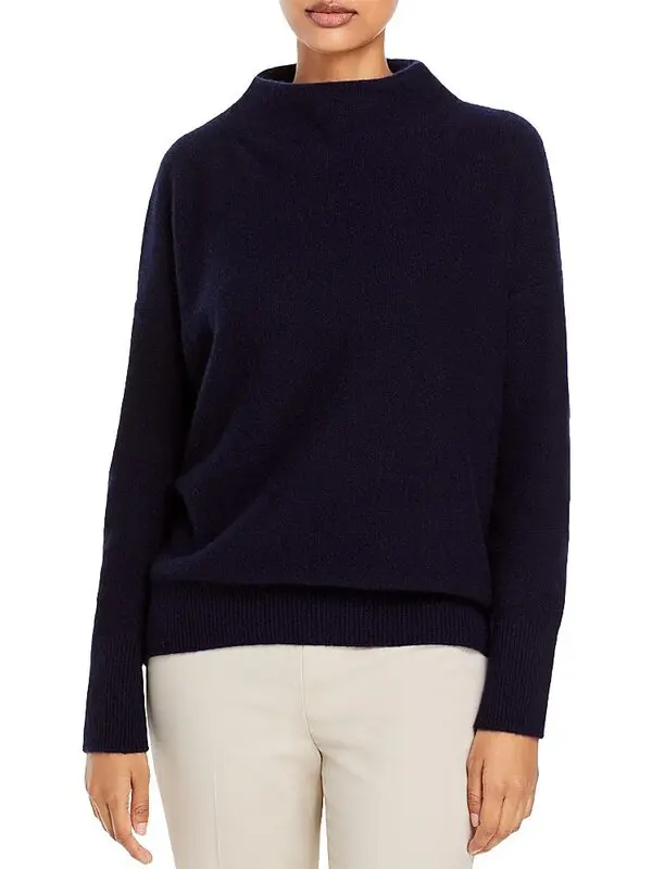 Vince Boiled Cashmere Funnel Neck Sweater - Coastal