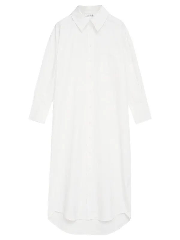 ANINE BING Mika Shirt Midi Dress - White