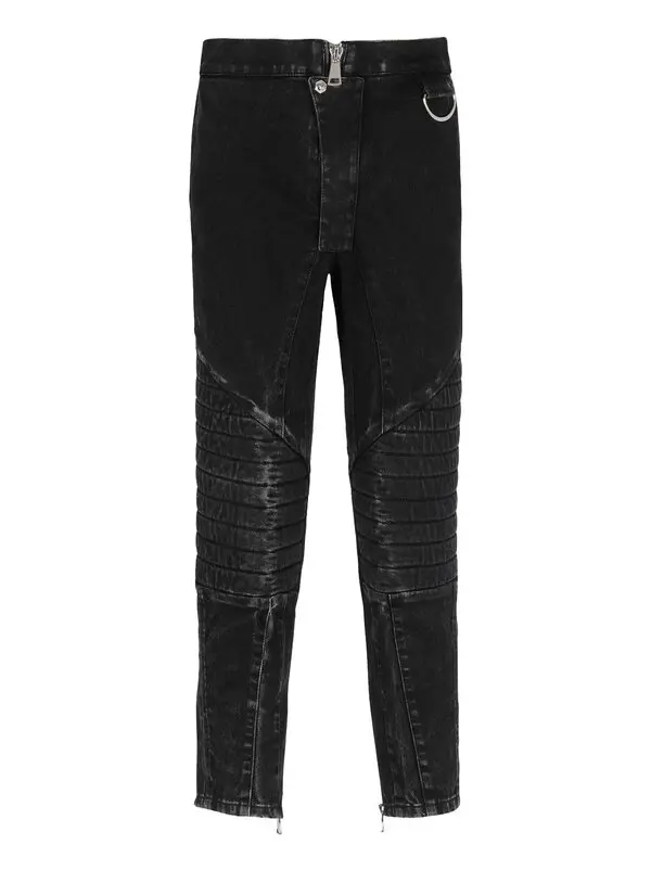 Balmain Cropped Skinny Jeans - Black