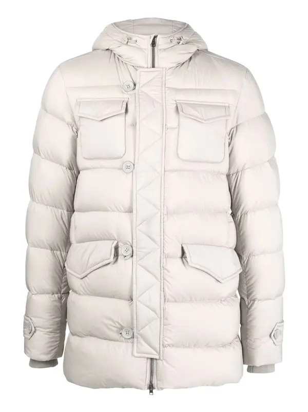 Herno Multi-pocket Down Jacket - Grey