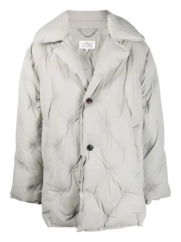 MAISON MARGIELA Single-breasted Padded Coat - Grey