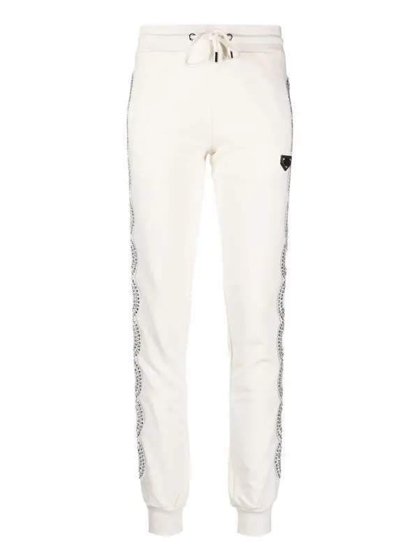 Philipp Plein Crystal Cable Cotton Jogging - White
