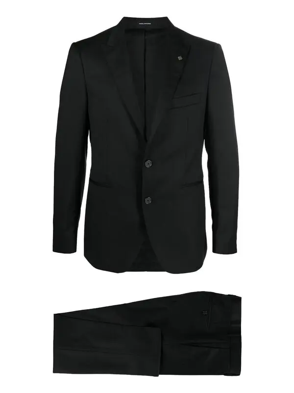 Tagliatore Single-breasted Virgin Wool Suit - Black