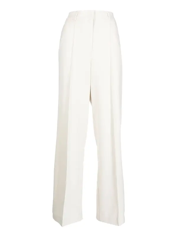 Goen.j Twill Straight-leg Trousers - White