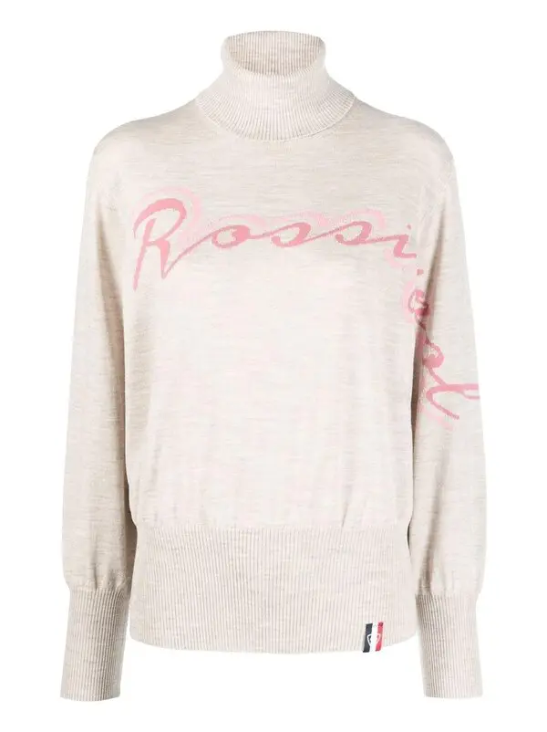 Rossignol Logo Intarsia Merino Wool Blend Jumper - Neutrals