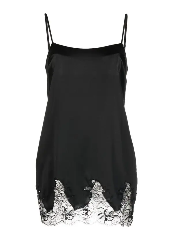 FLEUR OF ENGLAND Lace-trimmed Babydoll Dress - Black