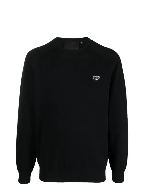 Philipp Plein Logo-plaque Jumper - Black