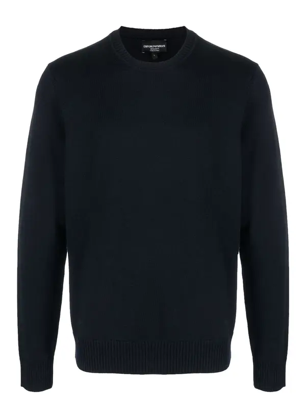 Emporio Armani Crew-neck Wool Jumper - Blue