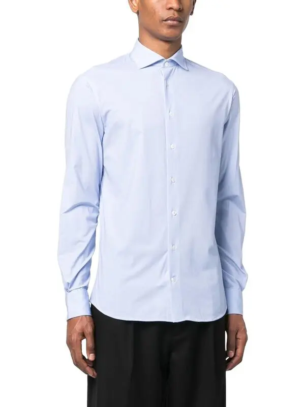 TRAIANO MILANO Classic Button-up Shirt - Blue