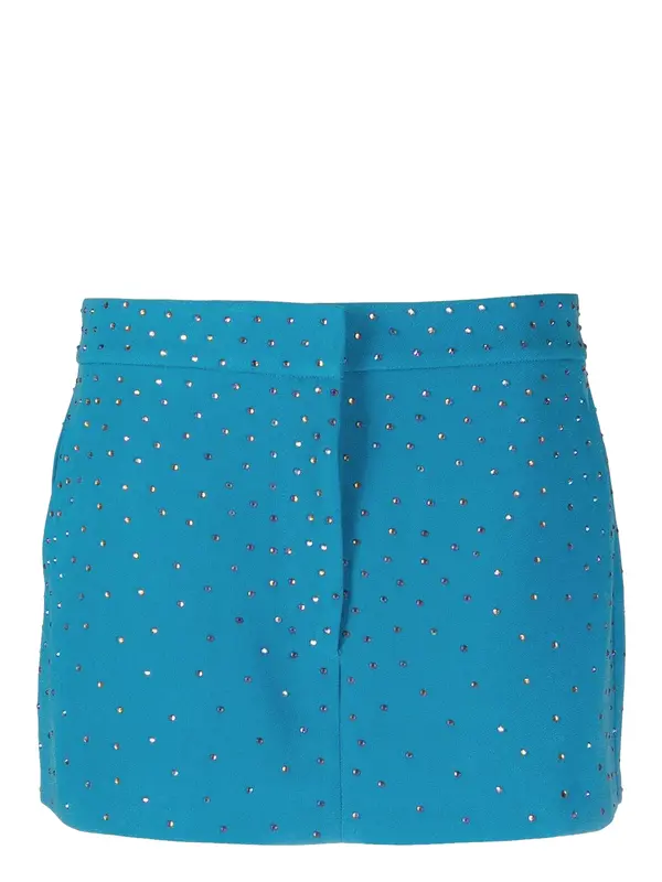 Alex Perry Carling Crystal-embellished Mini Skirt - Blue