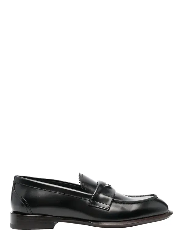 Alexander McQueen Coin-embellished Penny Loafers - Black