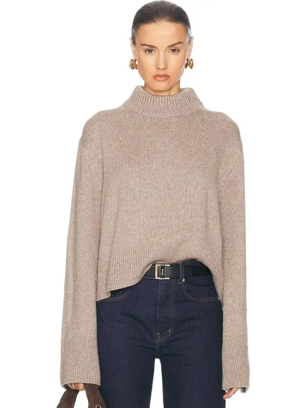 HELSA Pamelia Crew Neck Sweater - Taupe