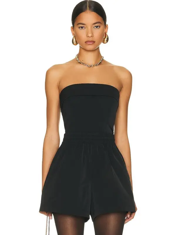 HELSA Tech Gabardine Bustier - Black