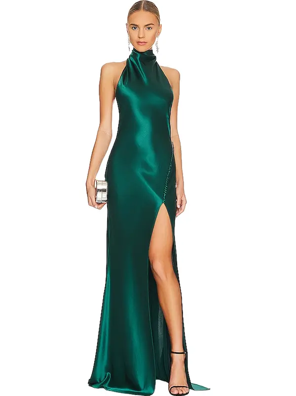 SAU LEE Penelope Gown - Emerald